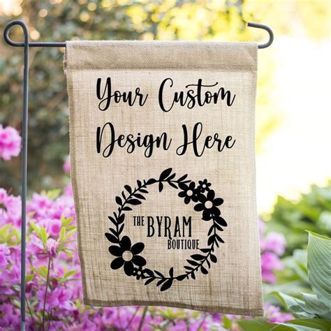 Burlap Garden Flag Etsy