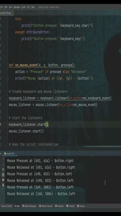 Capture Key Events Using Pythoncomputeralgo2780 Shorts Youtube