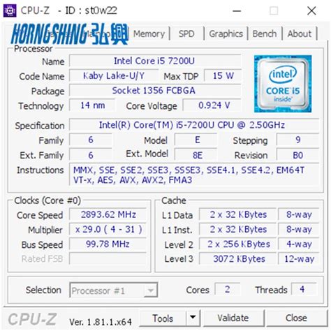 Horng Shing Intel Core Cpu I U Processor Ghz Sr Laptop Procesador Refurbished Buy