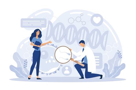 Bioengineering Abstract Concept Flat Vector Illustration Genetic