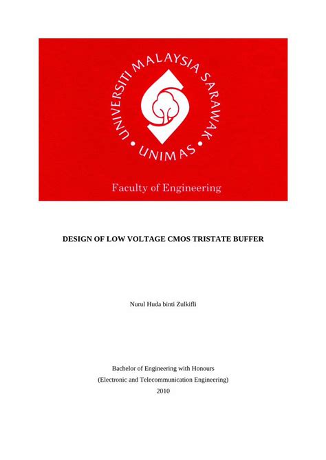 Pdf Design Of Low Voltage Cmos Tristate Buffer Of Low Voltage Cmos Tristate Buffer · Dengan
