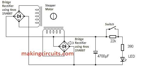 Powerful LED Flashlight Using Stepper Motor Making Easy Circuits