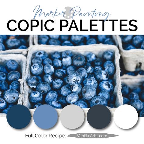 Color Palette Copic Marker Colored Pencil Combination Blue And Gray