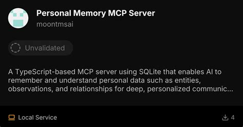 Personal Memory MCP Server MCP Ser LobeHub