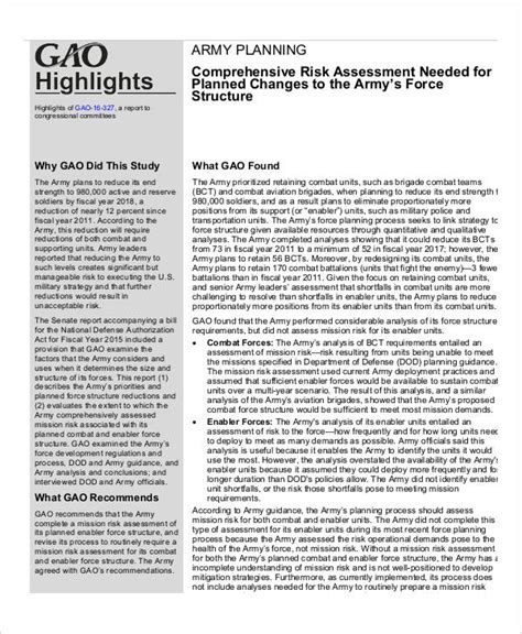 Risk Assessment 45 Examples Pdf Doc