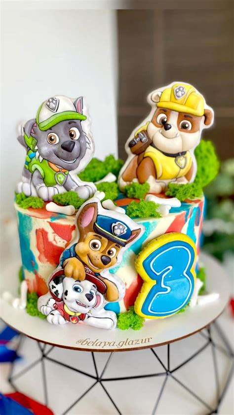 Торт с пряниками на тему щенячий патруль