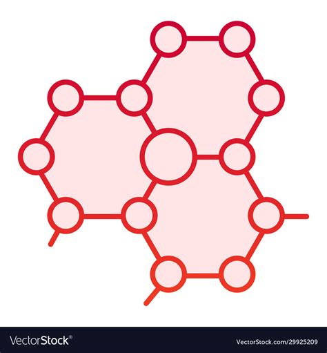 Molecule Structure Flat Icon Atom Connection Vector Image