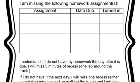 Homework Contract Template High School Behavior Contracts And Checklists That Work Scholastic