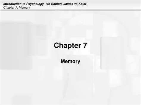 Ppt Chapter 7 Memory Powerpoint Presentation Free Download Id518323