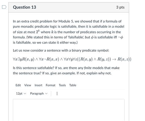 Solved In An Extra Credit Problem For Module 5 We Showed