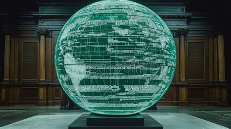 Exhibition Display Featuring An Illuminated Globe With Modern Design