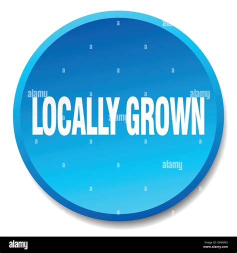 Locally Grown Blue Round Flat Isolated Push Button Stock Vector Image And Art Alamy