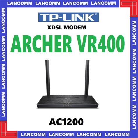 TP LINK ARCHER VR400 AC1200 Wireless MU MIMO VDSL ADSL Modem Router Shopee Malaysia