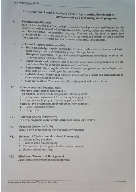 Java Manual Practical 1 To 16 Computer Engg Studocu