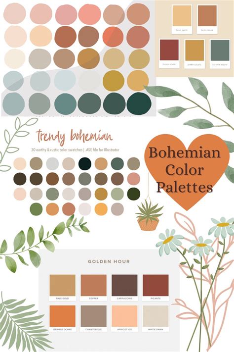 Bohemian Color Palettes Bohemian Color Palettes