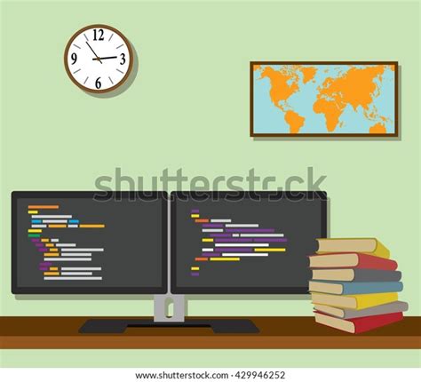 Dual Monitor Work Home Setup Royalty Free Images Stock Photos Pictures Shutterstock