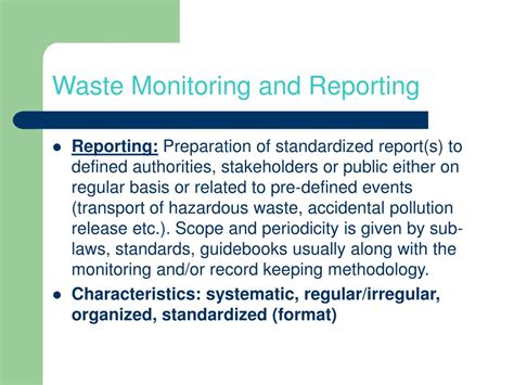 Ppt Waste Monitoring And Reporting Powerpoint Presentation Free