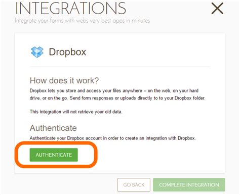 upload to dropbox with jotform