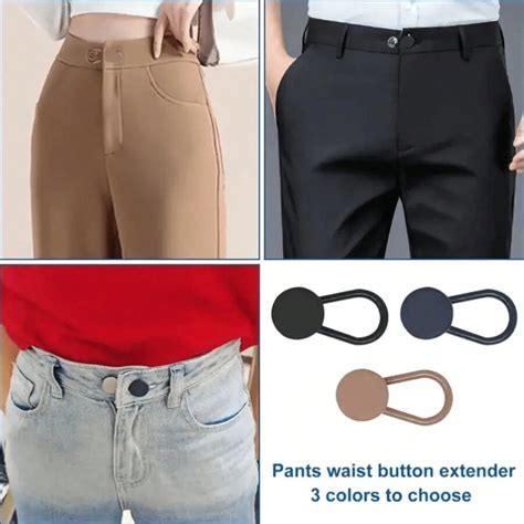 6 Expansion Buttons For Extending Jeans Collar Seamless Instant