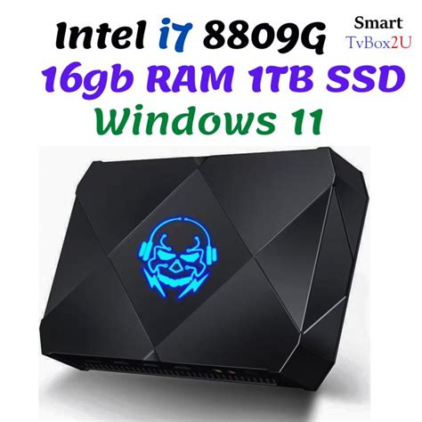Gaming Pc Intel Core I7 8809g Windows 11 Mini Pc Ddr4 16gb Ram 1tb Ssd Mini Laptop Cpu Computer
