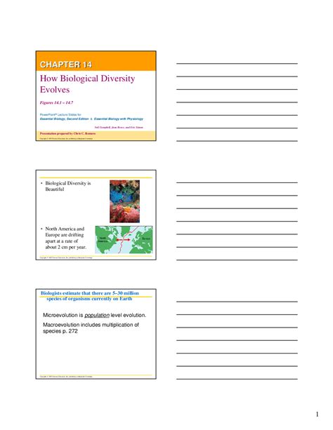 How Biological Diversity Evolve Lecture Slides Bio 100 Docsity