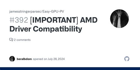 [important] amd driver compatibility · issue 392 · jamesstringerparsec easy gpu pv · github