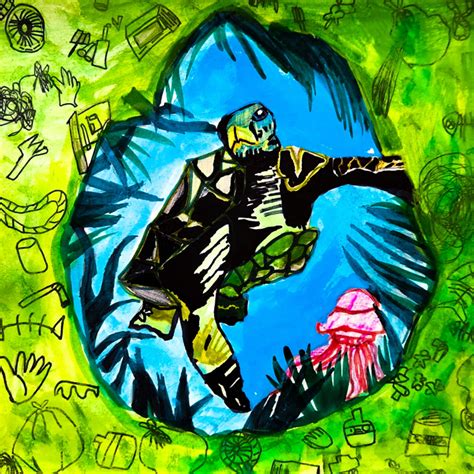 쓰레기가 많아지는 세상 내가 사랑하는 바다 국제 어린이 환경 그림대회｜휴먼인러브