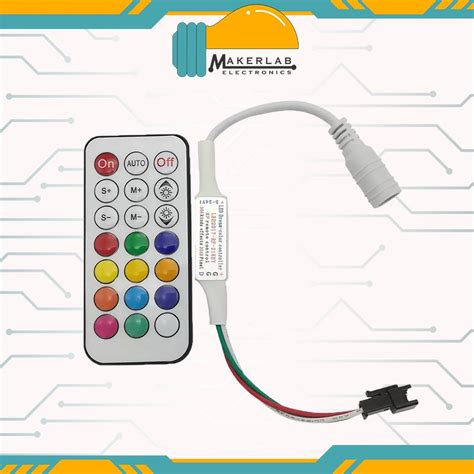 Ws2811 Led String 12mm 5v 50 Pixel 21keys Rf Remote Controller Ws2 Makerlab Electronics