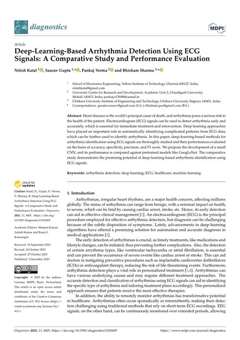 Pdf Deep Learning Based Arrhythmia Detection Using Ecg Signals A
