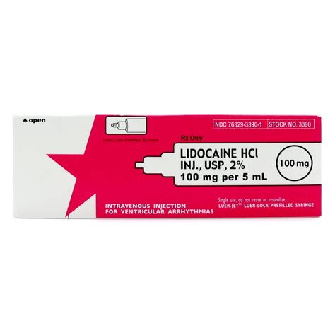 Lidocaine Hcl 2 Injection 100 Mg Prefilled Syringe 5 Ml Mcguff