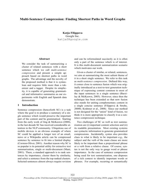 Finding Shortest Paths In Word Graphs