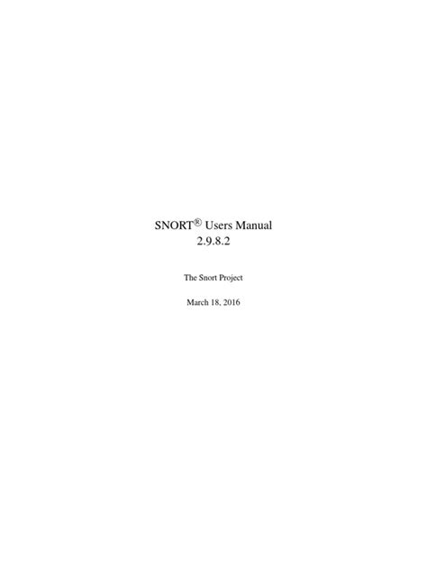 Snort Manual Pdf Command Line Interface Internet Protocol Suite