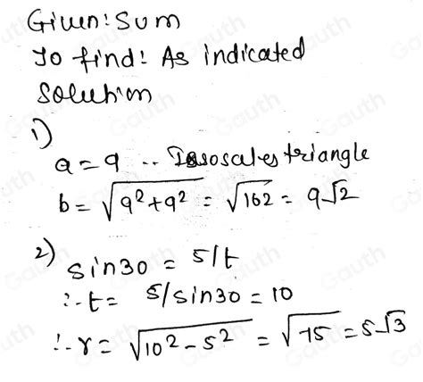 Solved Find The Value Of Each Variable Used In The Figures If Your Answer Is Not An Integer