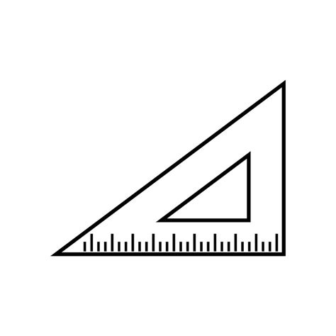 Geometry Lineal Icon Symbol Vector Black Outline Geometry Icon