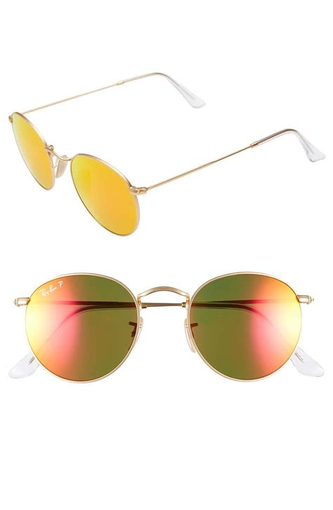 Ray Ban 50mm Round Polarized Sunglasses Nordstrom