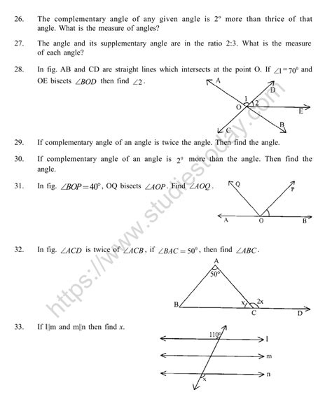 Worksheet On Lines And Angles Class 9 At Valentine Yan Blog