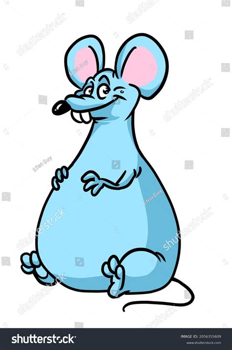 Big Fat Mouse Smile Happiness Illustration Stock Illustration