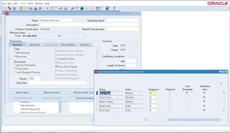 my oracle world proration formula in oracle hrms payroll