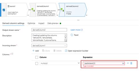 Azure Synapse Type Mismatch Expression Type Could Not Be Evaluated