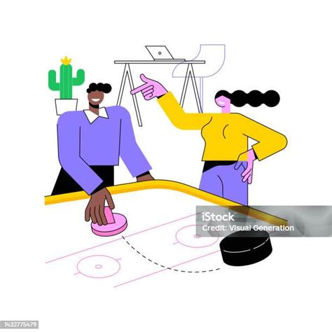 에어 하키 고립 된 만화 벡터 일러스트레이션을 재생합니다 가정의 방에 대한 스톡 벡터 아트 및 기타 이미지 가정의 방 경기 스포츠 경쟁 Istock
