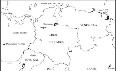 Mapa De Distribución De Dichotomius Ribeiroi Download Scientific Diagram