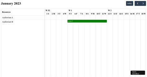 Fullcalendar Timeline Codesandbox