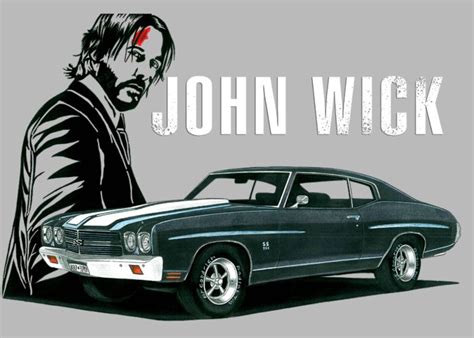 John Wick Chevrolet Chevelle Ss 396 1970 Greeting Card By Vladyslav