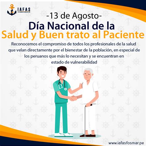 Día Nacional De La Salud Y Buen Trato Al Paciente 13 De Agosto Iafas Fosmar