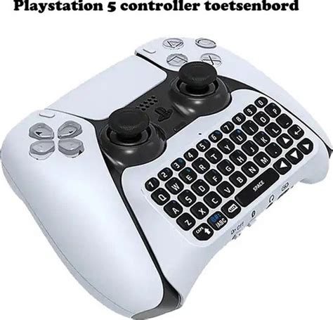 Ps5 Keyboard Toetsenbord Voor Ps5 Controller Bluetooth Qwerty Keyboard Wit Bol