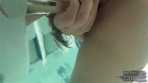 Hot Teen Coraline Smoking Then Underwater Pussy Cam Closeups Of Dildo Play
