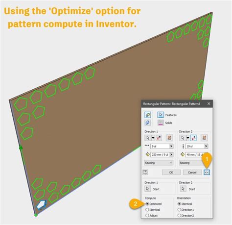 Autodesk Inventor Pattern Optimisation With Optimized Compute