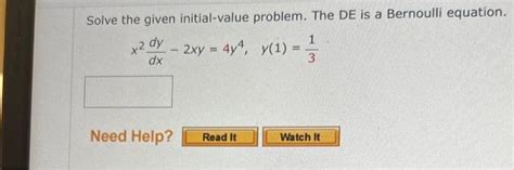 solved solve the given initial value problem the de is a