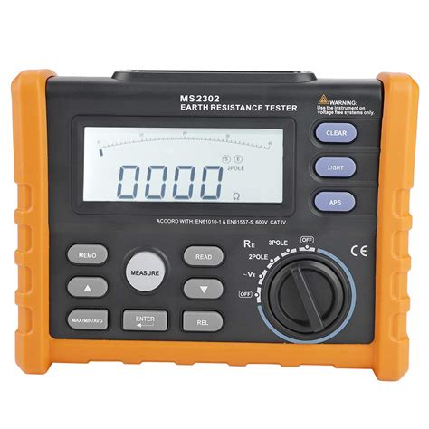 Pm2302 Digital Meter Ground Earth Tester 0 4k Ohm Insulation Tester Multimeter With Lcd