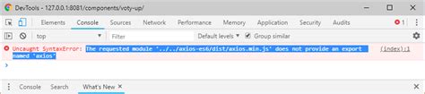 The Requested Module Axiosindexjs Does Not Provide An Export Named Axios · Issue